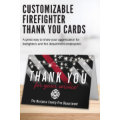 Firefighter Fire Department Flag First Responder Thank You Card | Zazzle