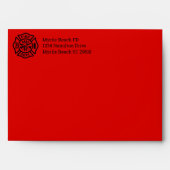 Firefighter Fire Department Flames Red Envelope | Zazzle