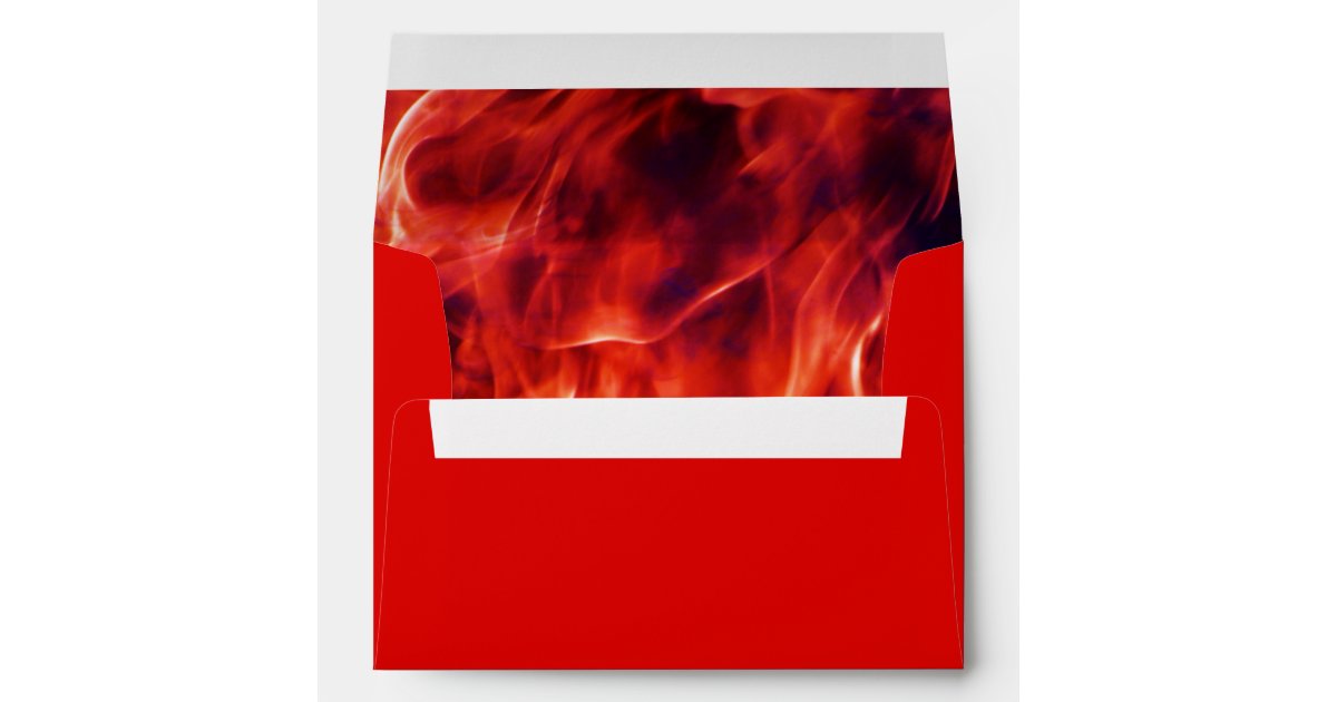Firefighter Fire Department Flames Red Envelope | Zazzle