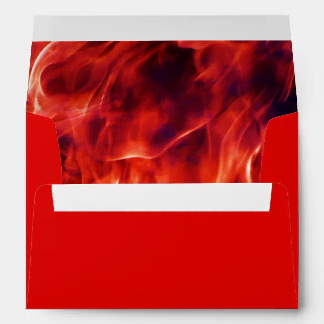 Firefighter Fire Department Flames Red Envelope | Zazzle