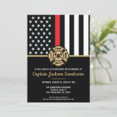 Firefighter Fire Department Retirement Fireman Invitation | Zazzle