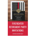 Firefighter Fire Department Retirement Fireman Invitation | Zazzle