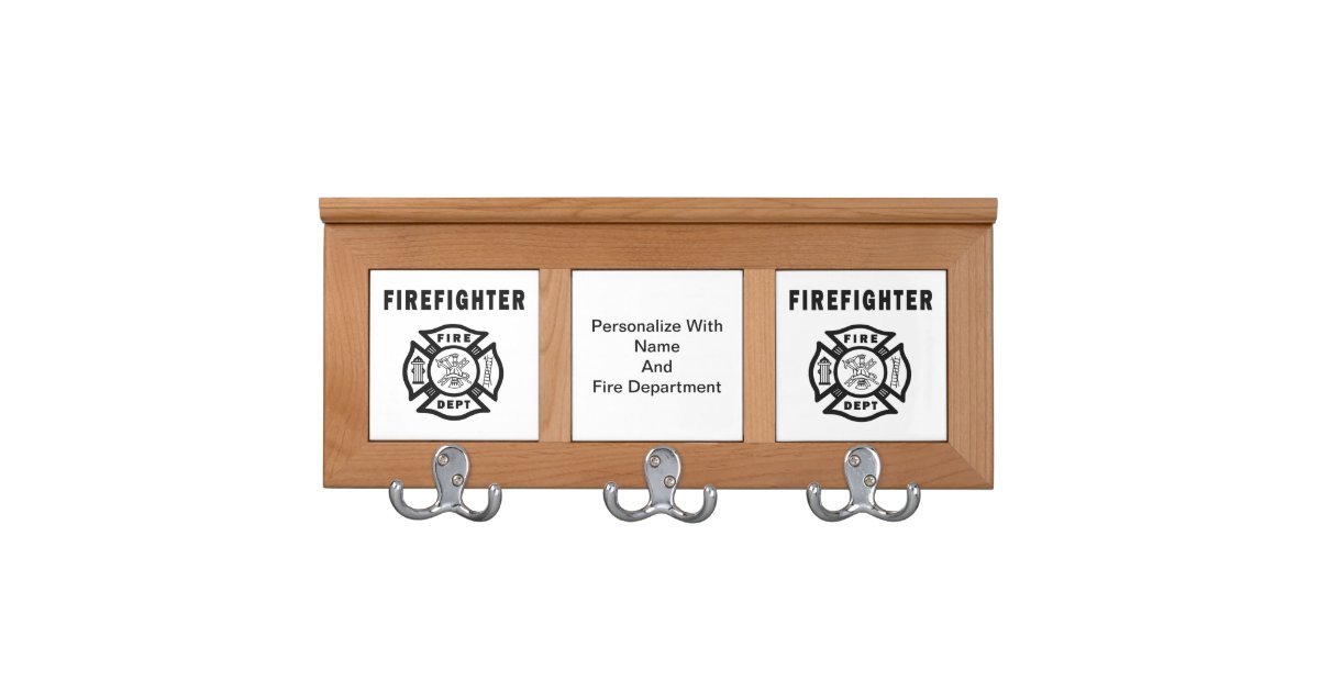 Firefighter Fire Dept Coat Rack | Zazzle
