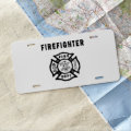 Firefighter Fire Dept License Plate | Zazzle