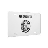 Firefighter Fire Dept License Plate | Zazzle