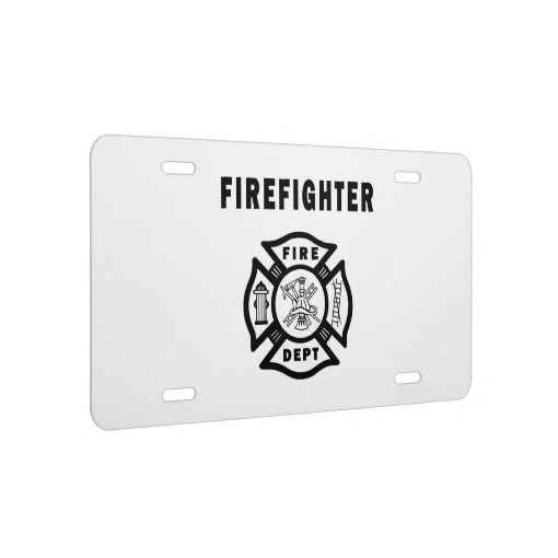 Firefighter Fire Dept License Plate | Zazzle