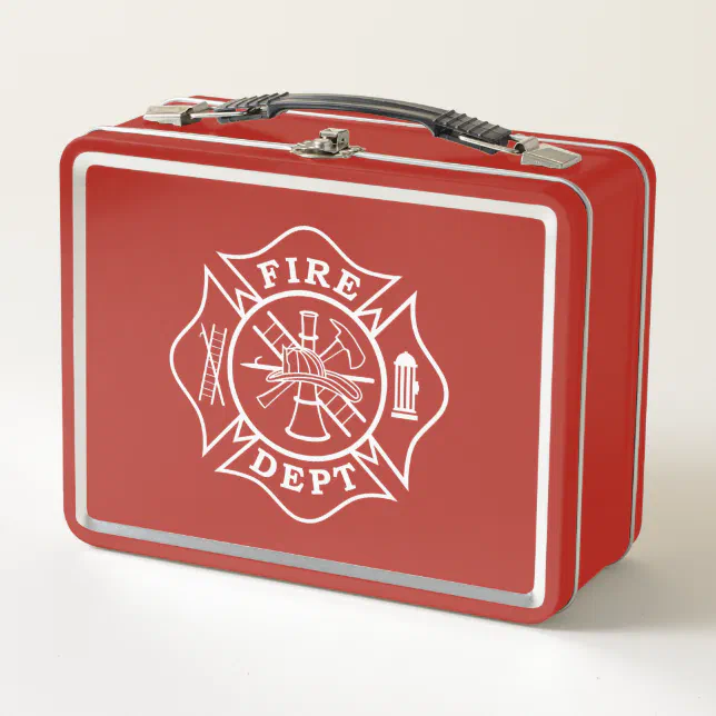 Firefighter / Fire Dept Maltese Cross Lunch Box | Zazzle