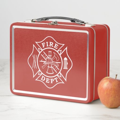 Firefighter / Fire Dept Maltese Cross Lunch Box | Zazzle