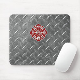 Firefighter / Fire Dept Maltese Cross Mousepad | Zazzle