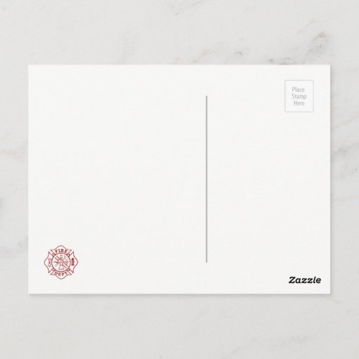 Firefighter / Fire Dept Thank You Postcard | Zazzle