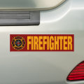 Firefighter Fire Engine Red Bumper Sticker | Zazzle