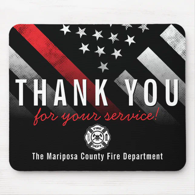 Firefighter Fire Flag First Responder Thank You Mouse Pad | Zazzle