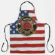 Firefighter Fire Rescue Department USA Flag Custom Apron | Zazzle
