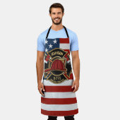 Firefighter Fire Rescue Department USA Flag Custom Apron | Zazzle