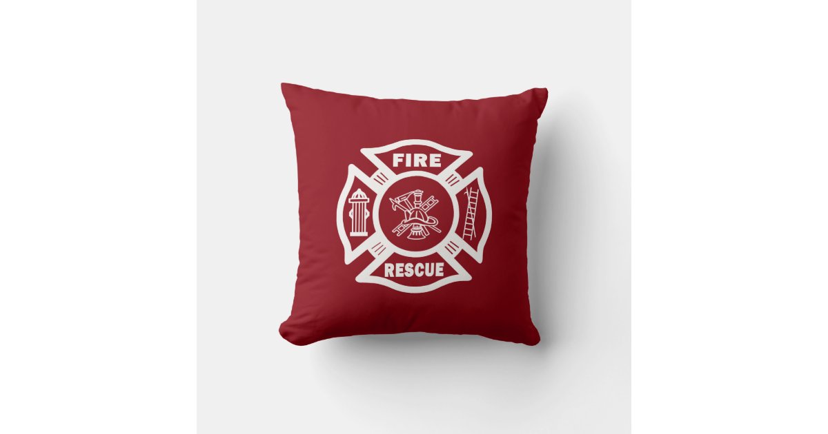 Firefighter Fire Rescue Throw Pillow | Zazzle