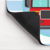 Firefighter Fire Truck Brown Hair Boy Mouse Pad | Zazzle