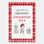 Firefighter Firehouse Boy Birthday Party Welcome Foam Board | Zazzle