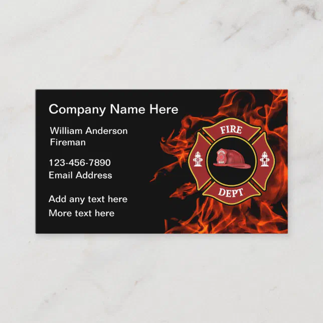 Firefighter Firehouse Business Cards | Zazzle