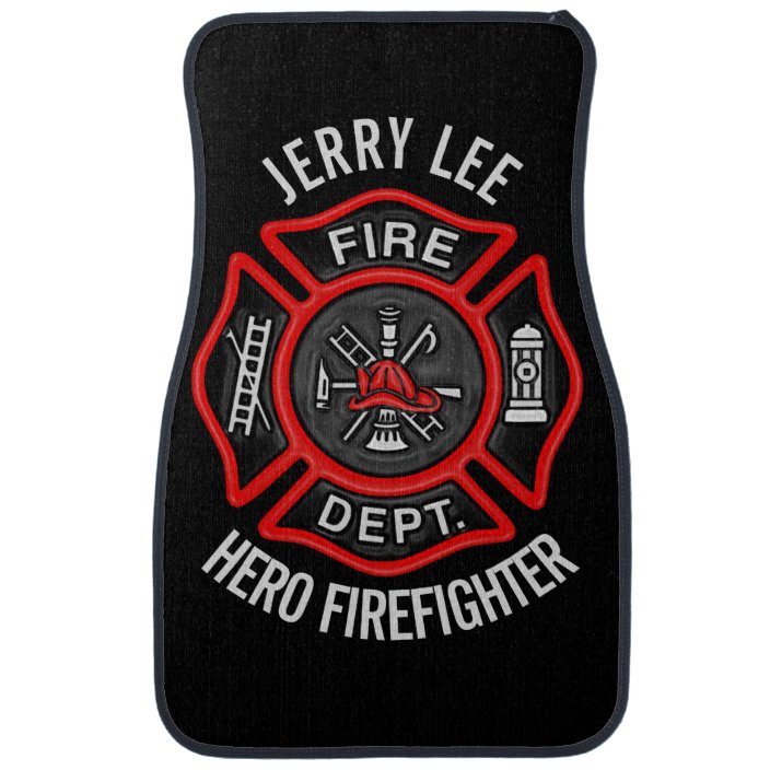 Firefighter Fireman Personalized Car Floor Mat | Zazzle.com