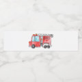 Firefighter firetruck water bottle label | Zazzle