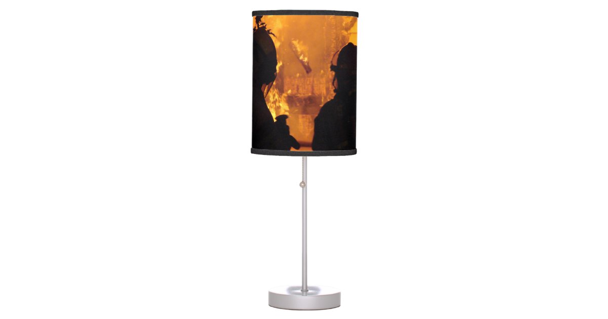 Firefighter Flames Table Lamp | Zazzle