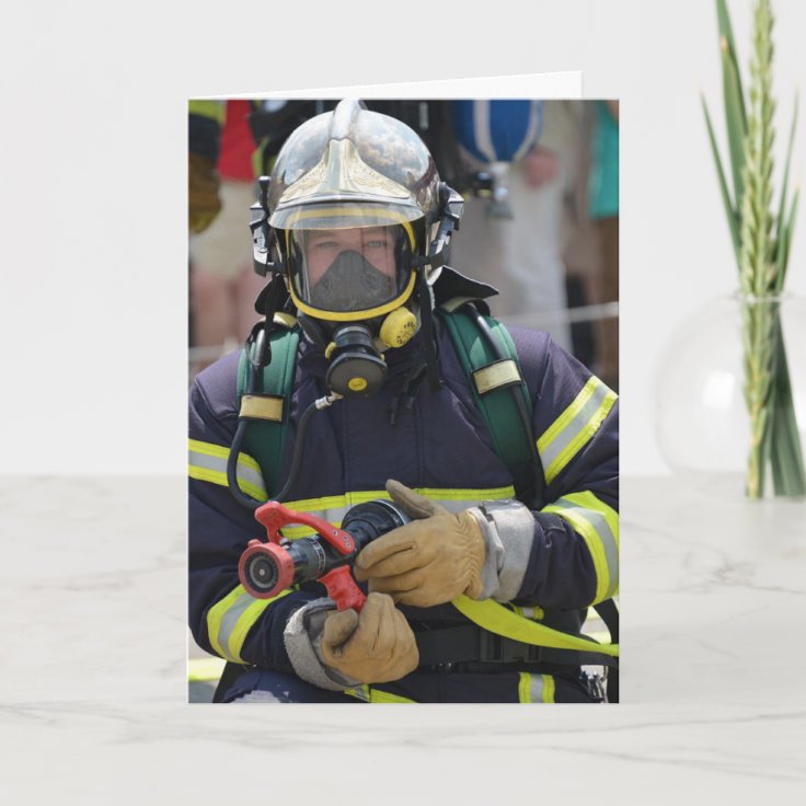 FIREFIGHTER FUNNY OVER THE HILL BIRTHDAY CARD | Zazzle