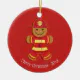Firefighter Gingerbread Man Christmas Ceramic Ornament | Zazzle