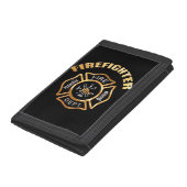 Firefighter Gold Badge Trifold Wallet | Zazzle