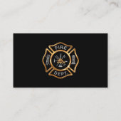 Firefighter Gold Business Card | Zazzle