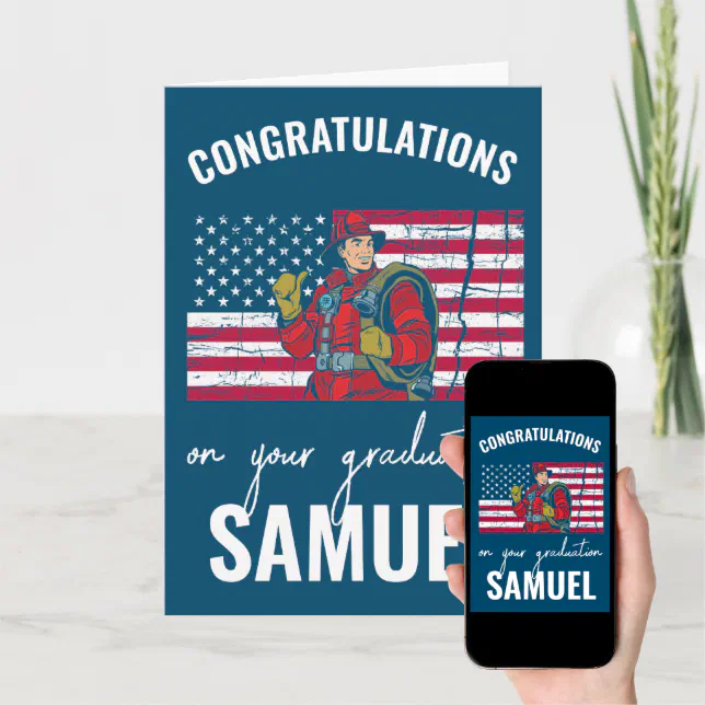 Firefighter Graduation Passing Out Congratulations Card | Zazzle