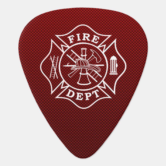 Firefighter Guitar Pick Carbon Fiber Print | Zazzle.com