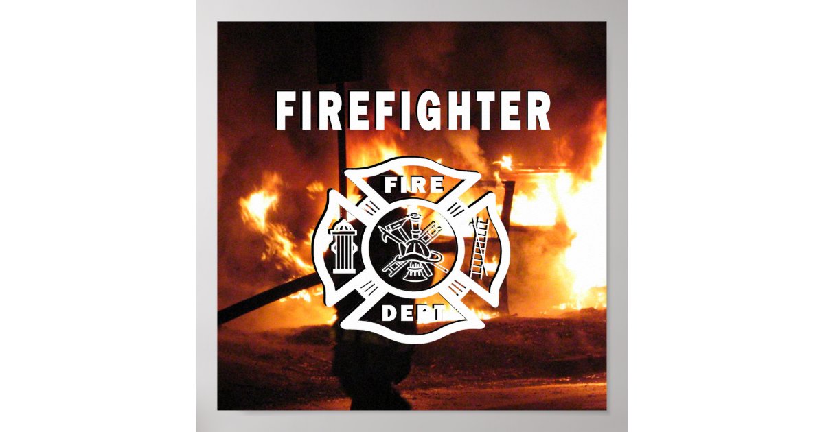 Firefighter Handline Poster | Zazzle