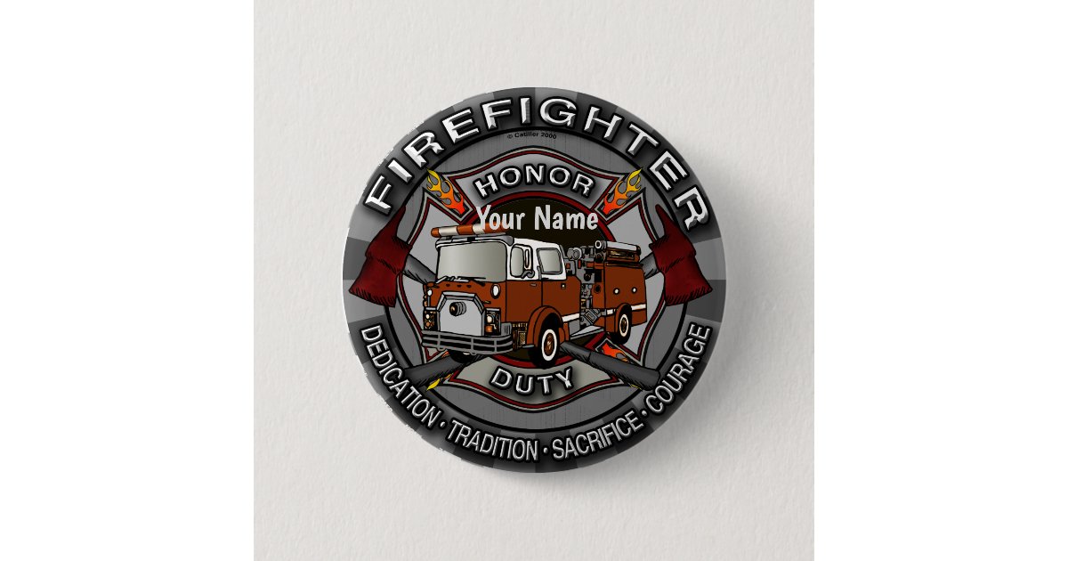 Firefighter Honor pin | Zazzle