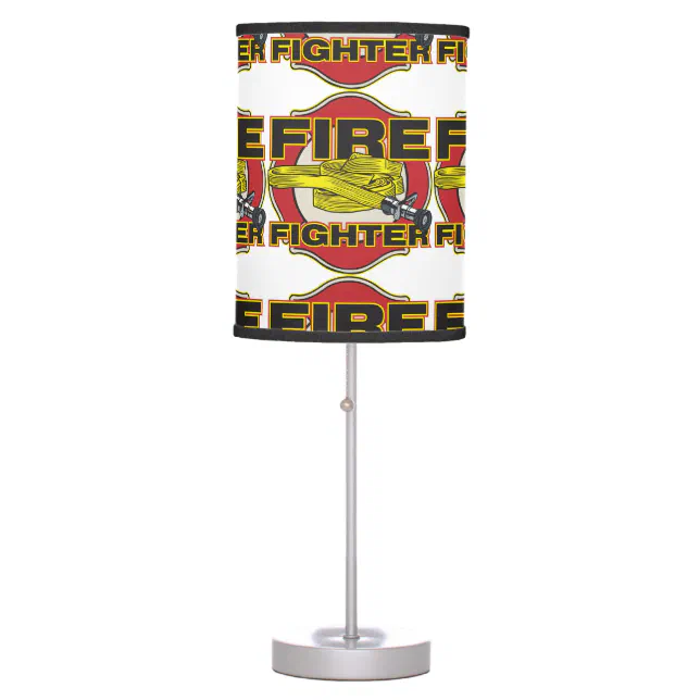 Firefighter Hose and Shield Table Lamp | Zazzle