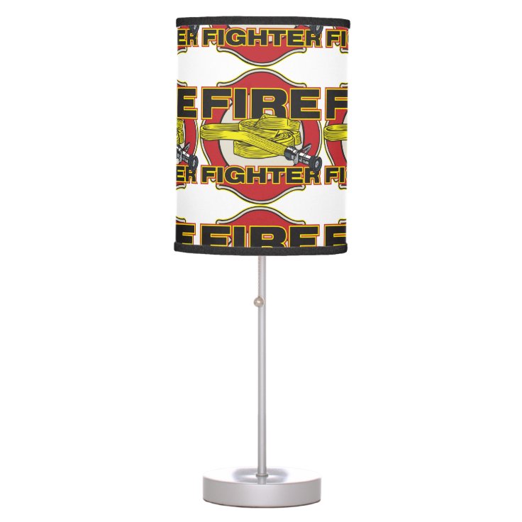 Firefighter Hose and Shield Table Lamp | Zazzle