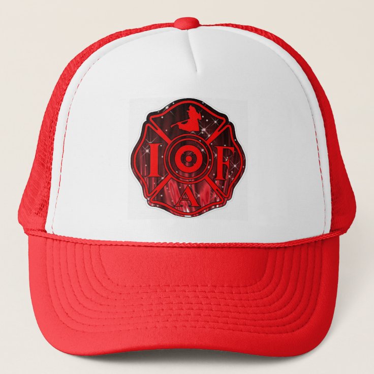 FIREFIGHTER. IAFF TRUCKER HAT | Zazzle