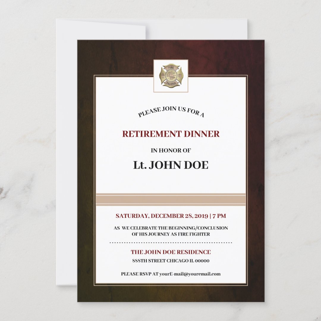 Firefighter Invitation | Zazzle