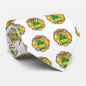 Firefighter Irish Shamrock Tie | Zazzle