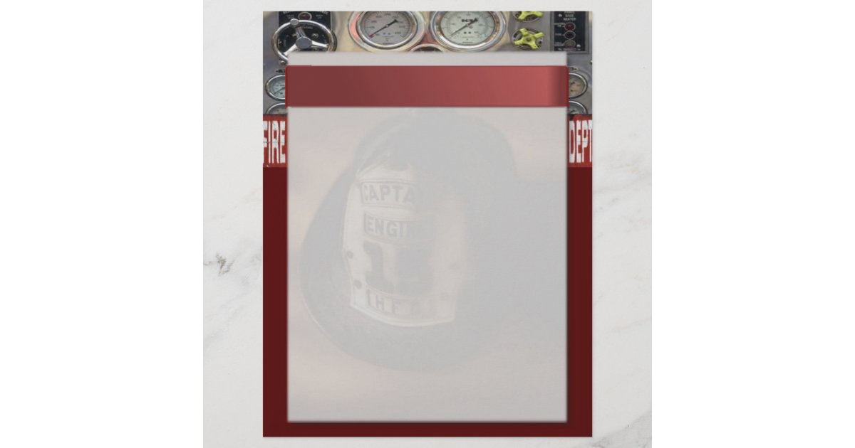 Firefighter Letterhead | Zazzle
