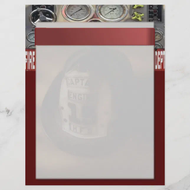 Firefighter Letterhead | Zazzle