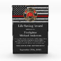 Firefighter Life Saving Custom Logo Thin Red Line Acrylic Award | Zazzle