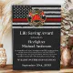 Firefighter Life Saving Custom Logo Thin Red Line Acrylic Award | Zazzle