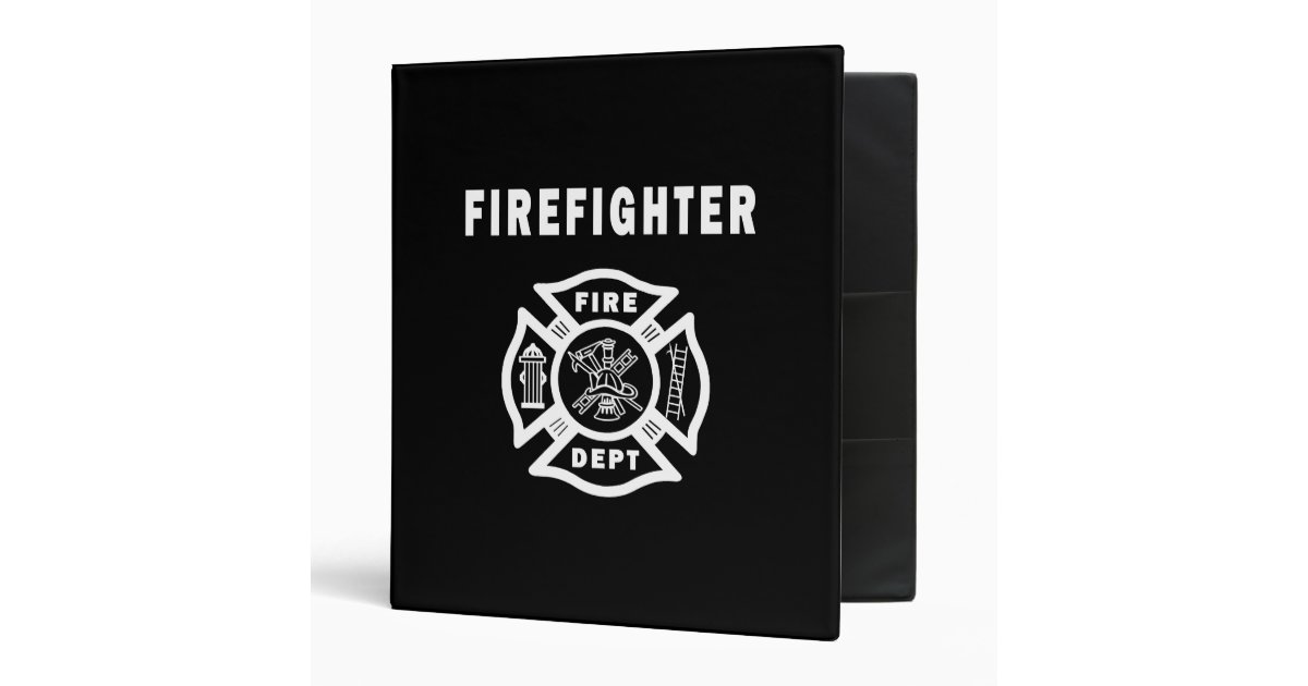 Firefighter Logo Binder | Zazzle