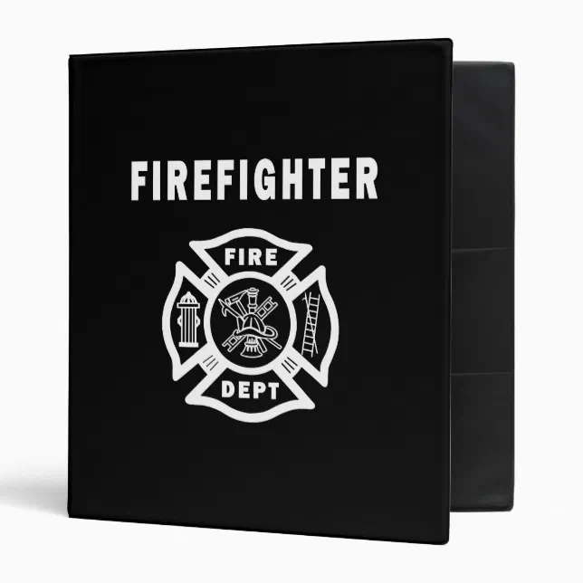 Firefighter Logo Binder | Zazzle