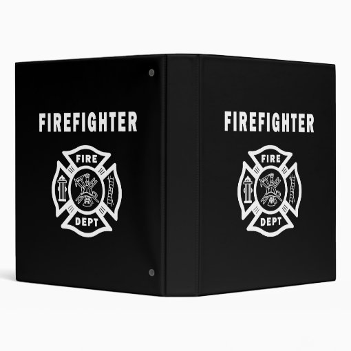 Firefighter Logo Binder | Zazzle