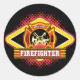 Firefighter Logo Classic Round Sticker | Zazzle