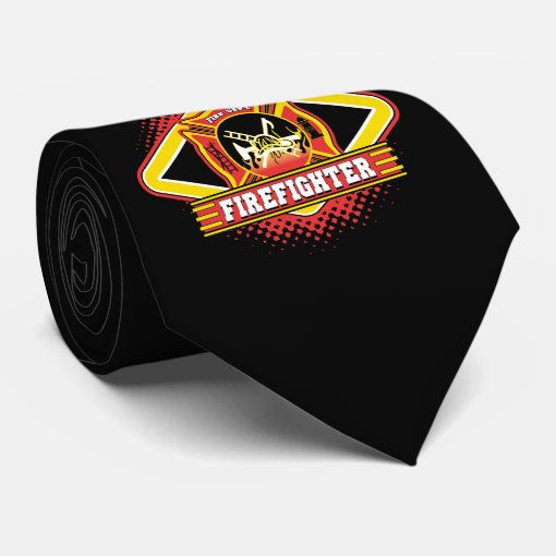 Firefighter Logo Neck Tie | Zazzle