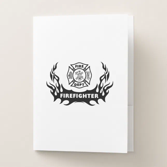 Firefighter Logo Pride Pocket Folder | Zazzle