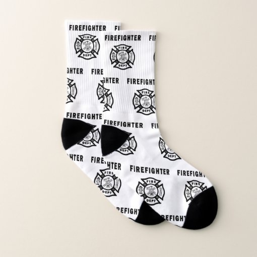 Firefighter Logo Socks | Zazzle