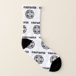 Firefighter Logo Socks | Zazzle